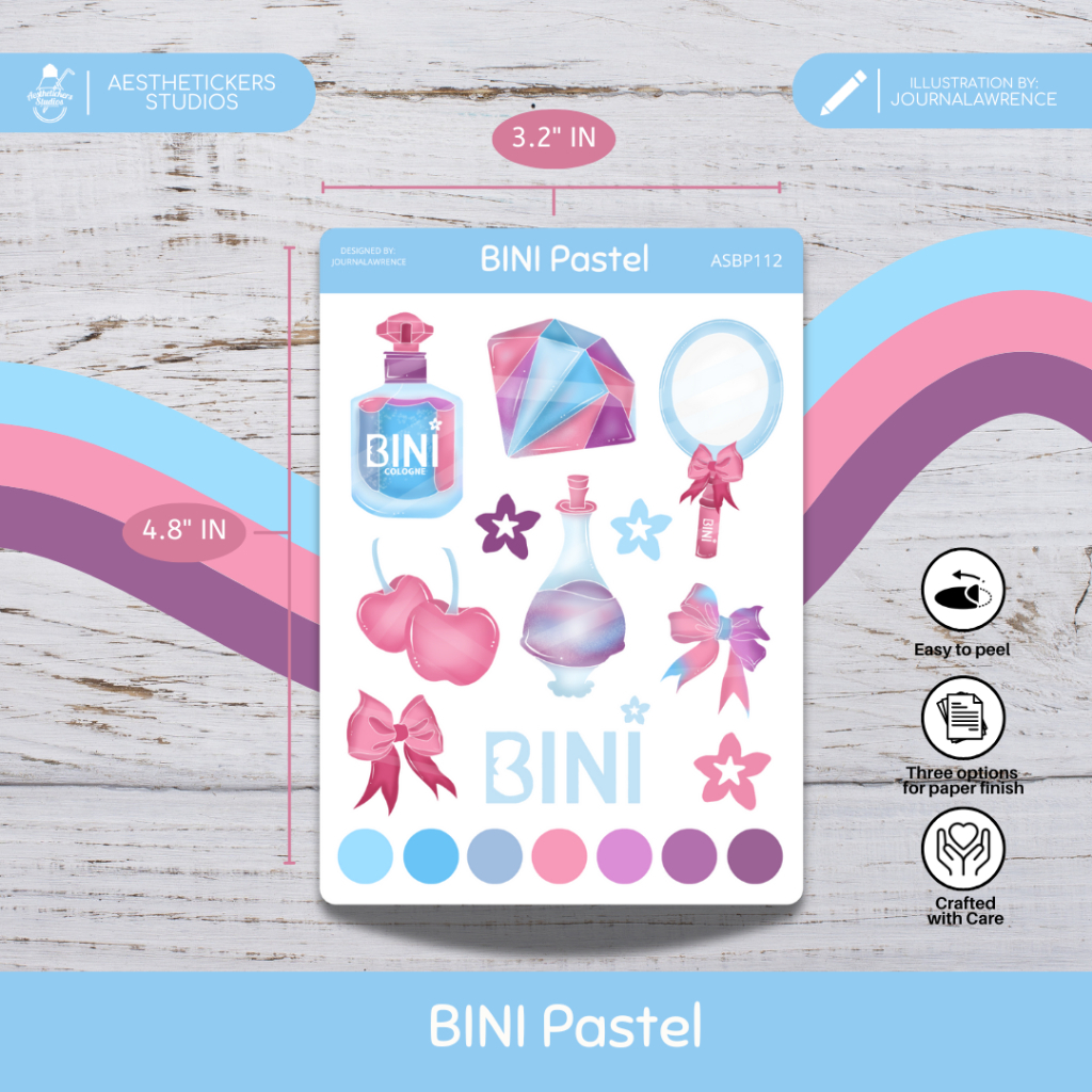 Bini Blooms Pastel kiss-cut sticker by Journalawrence | Shopee Philippines