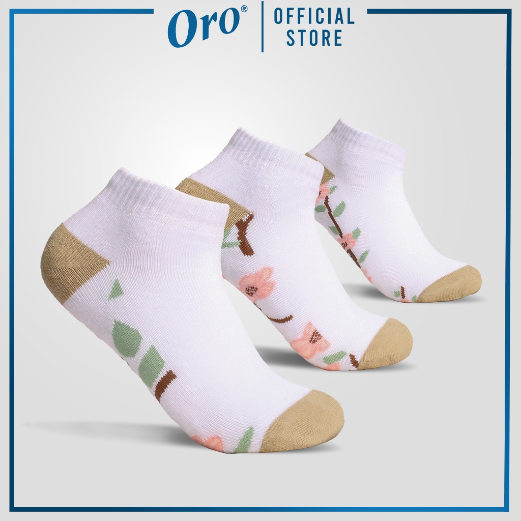 ORO Women Full Terry Socks 3 Pairs | Shopee Philippines