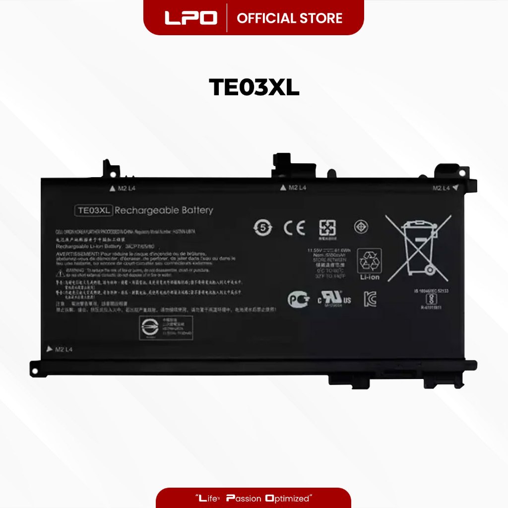 LPO Battery TE03XL For HP Pavilion 15 UHD OMEN 15 5-BC000 15-BC015TX 15 ...