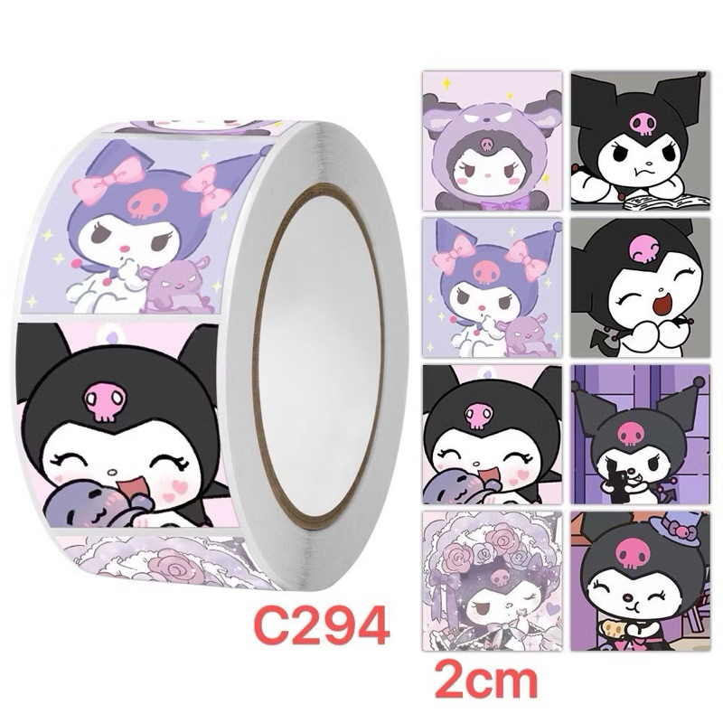 500Pcs/ Roll Sanrio Cartoon Sticker 2CM Cinnamoroll Labels DIY Tape ...