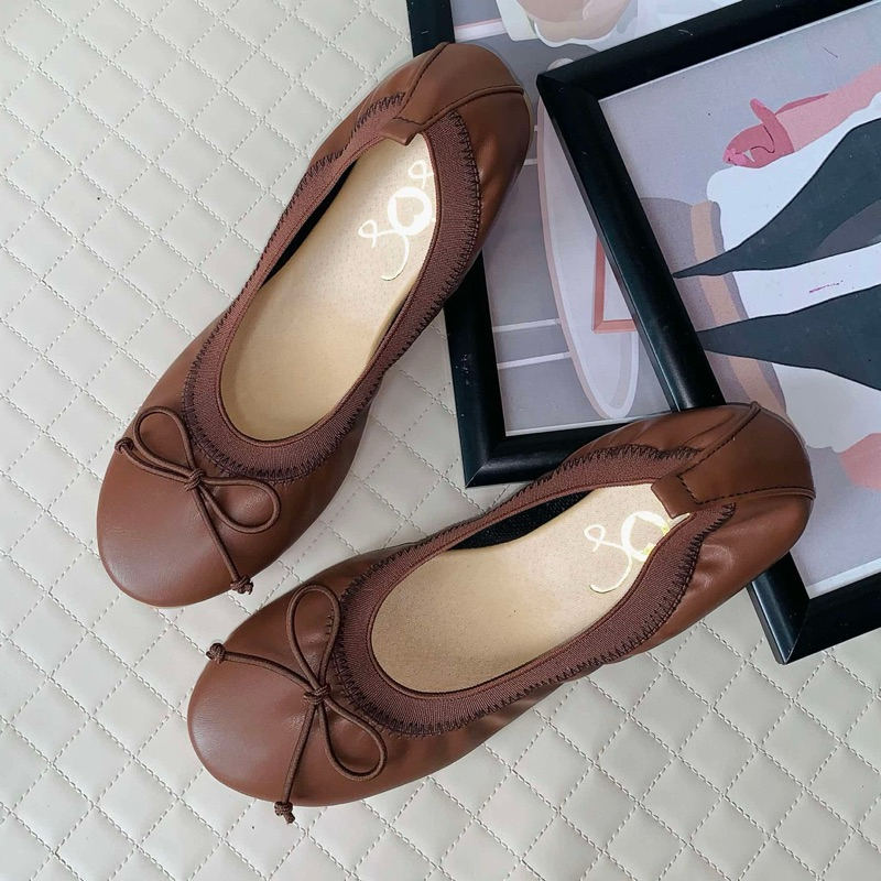 Marikina made ballet flats choco brown ribbon locally made footwear non ...