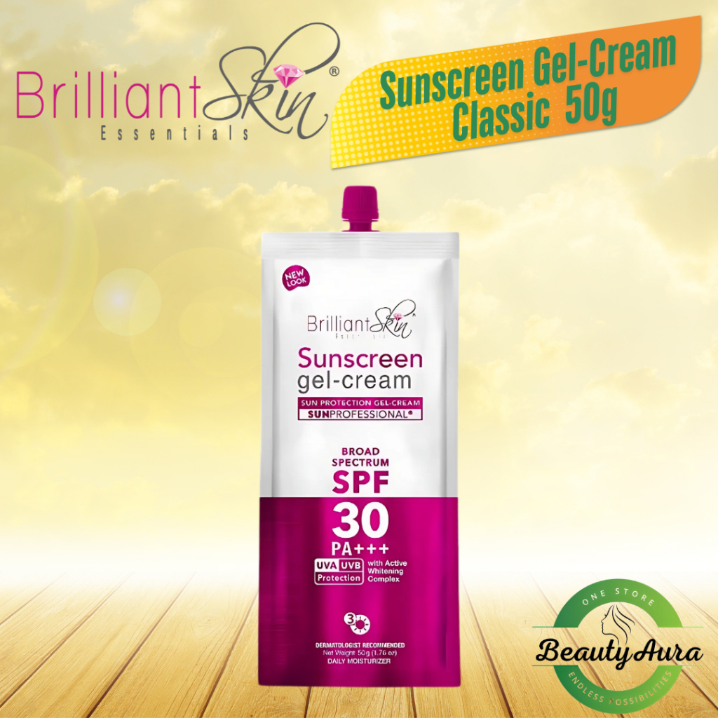 Brilliant Skin SUNSCREEN GEL CREAM 50g SPF30 (Original) | Shopee Philippines
