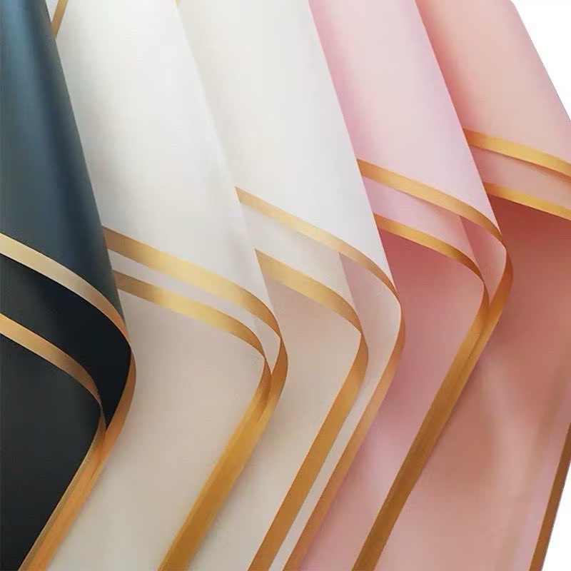 20pcs GOLD BORDER Flower Wrapper (Florist Haven) | Shopee Philippines