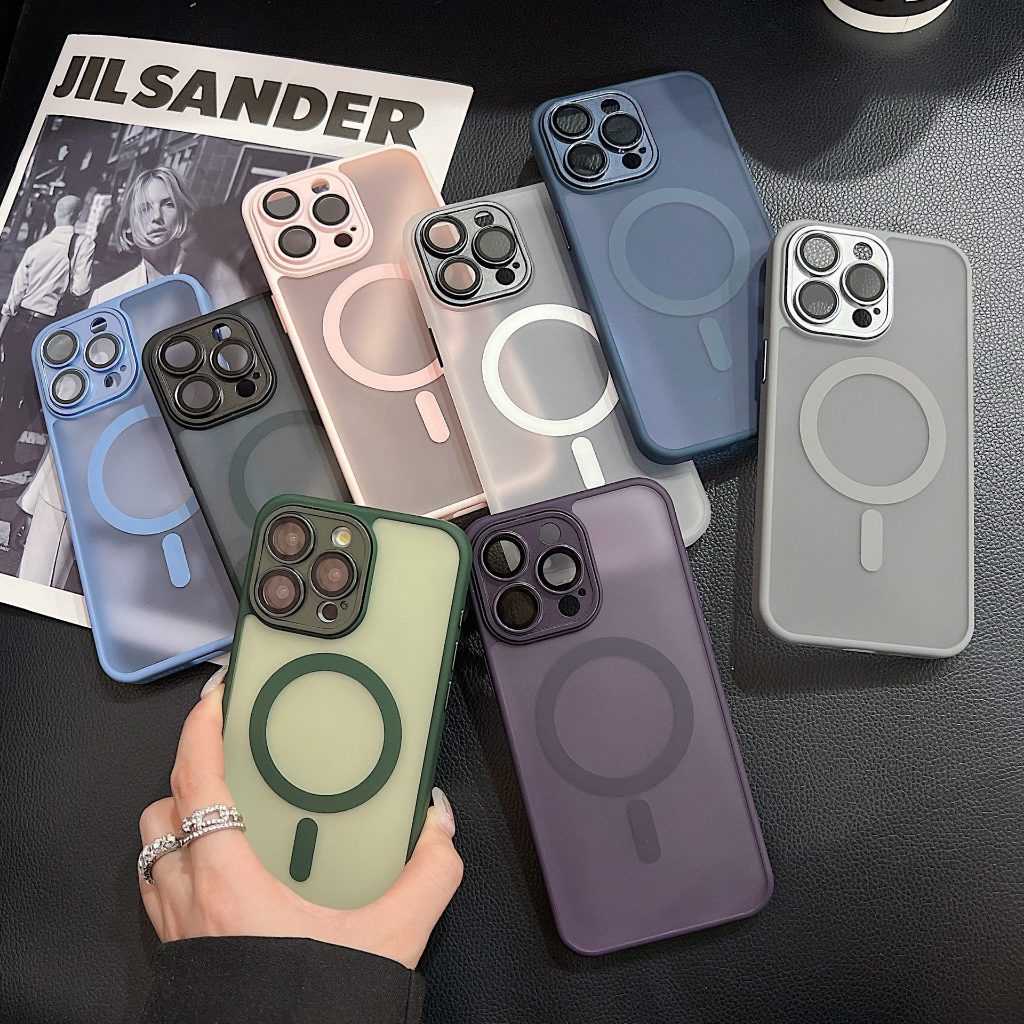 Luxury Frosted Magnetic Case for iPhone XR 11 12 13 14 15 16 pro max ...