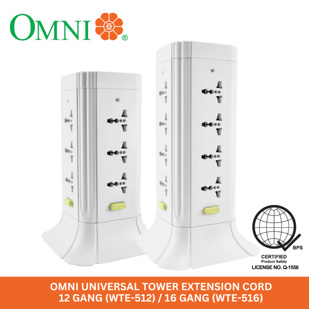 OMNI Universal Tower Extension Cord 12 Gang / 16-Gang (WTE 512 / WTE ...