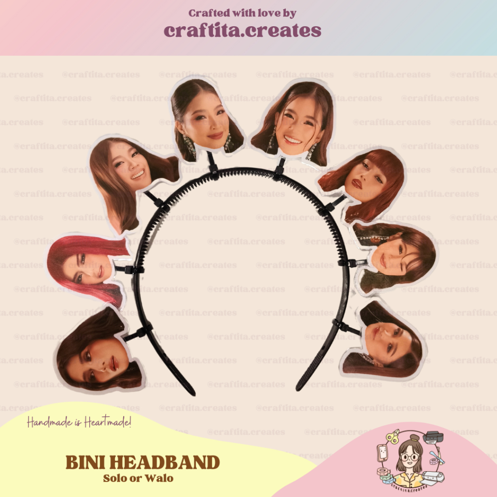 Bobble Head / Bubble Head Headband | BINI | for concert use | Shopee ...