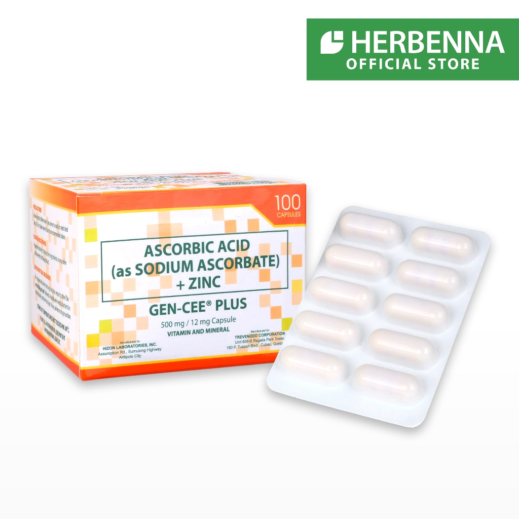GEN-CEE PLUS ZINC Vitamin C Ascorbic Acid | Shopee Philippines