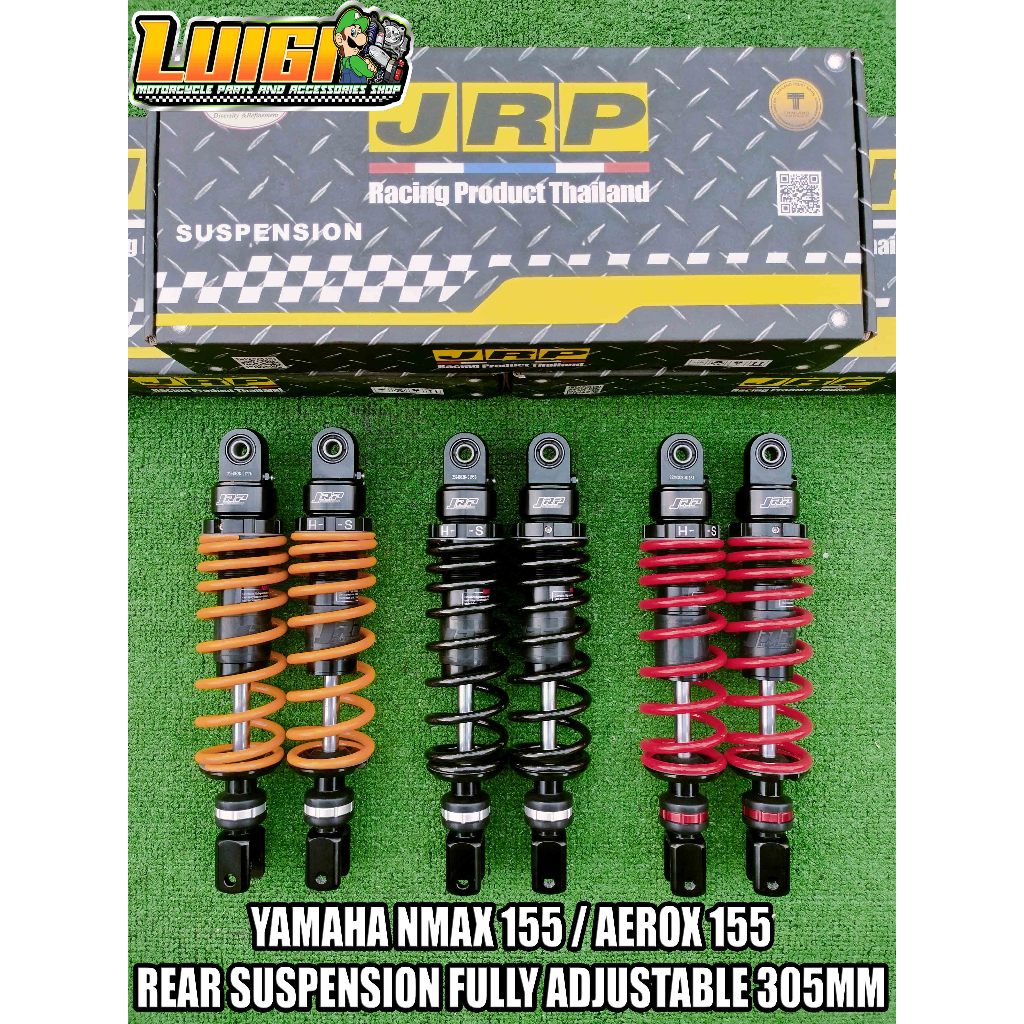 JRP YAMAHA NMAX 155 / AEROX 155 REAR SUSPENSION FULLY ADJUSTABLE 305MM ...