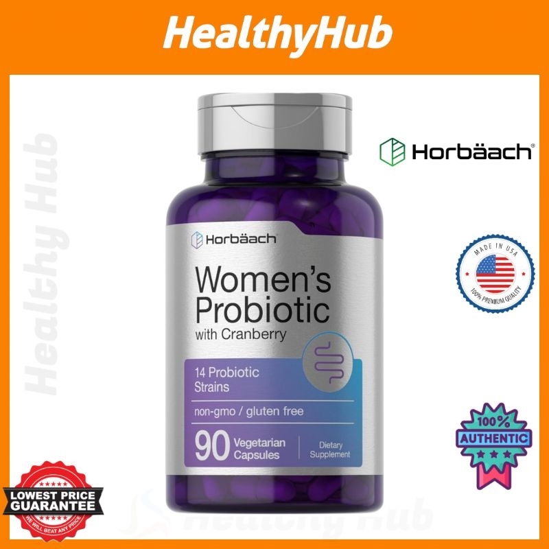 Horbaach Women's Probiotic with Cranberry, 90 Capsules (EXP. JUNE 2026 ...