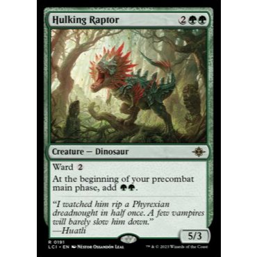 Hulking Raptor - The Lost Caverns of Ixalan (LCI) Rare Green | Shopee ...
