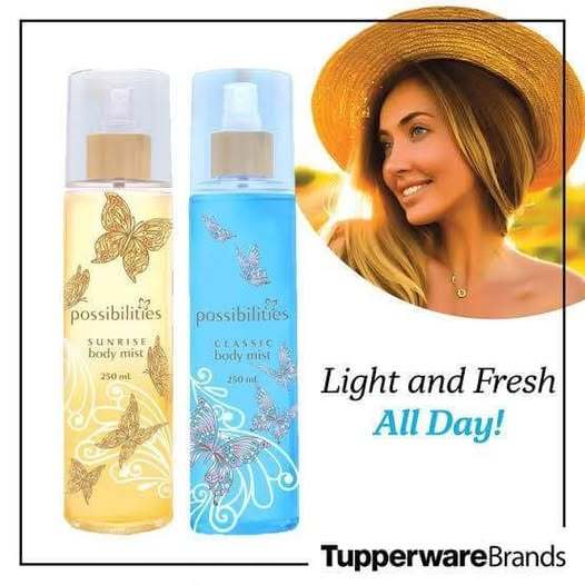 Tupperware Possibilities body mist 100ml/250ml | Shopee Philippines