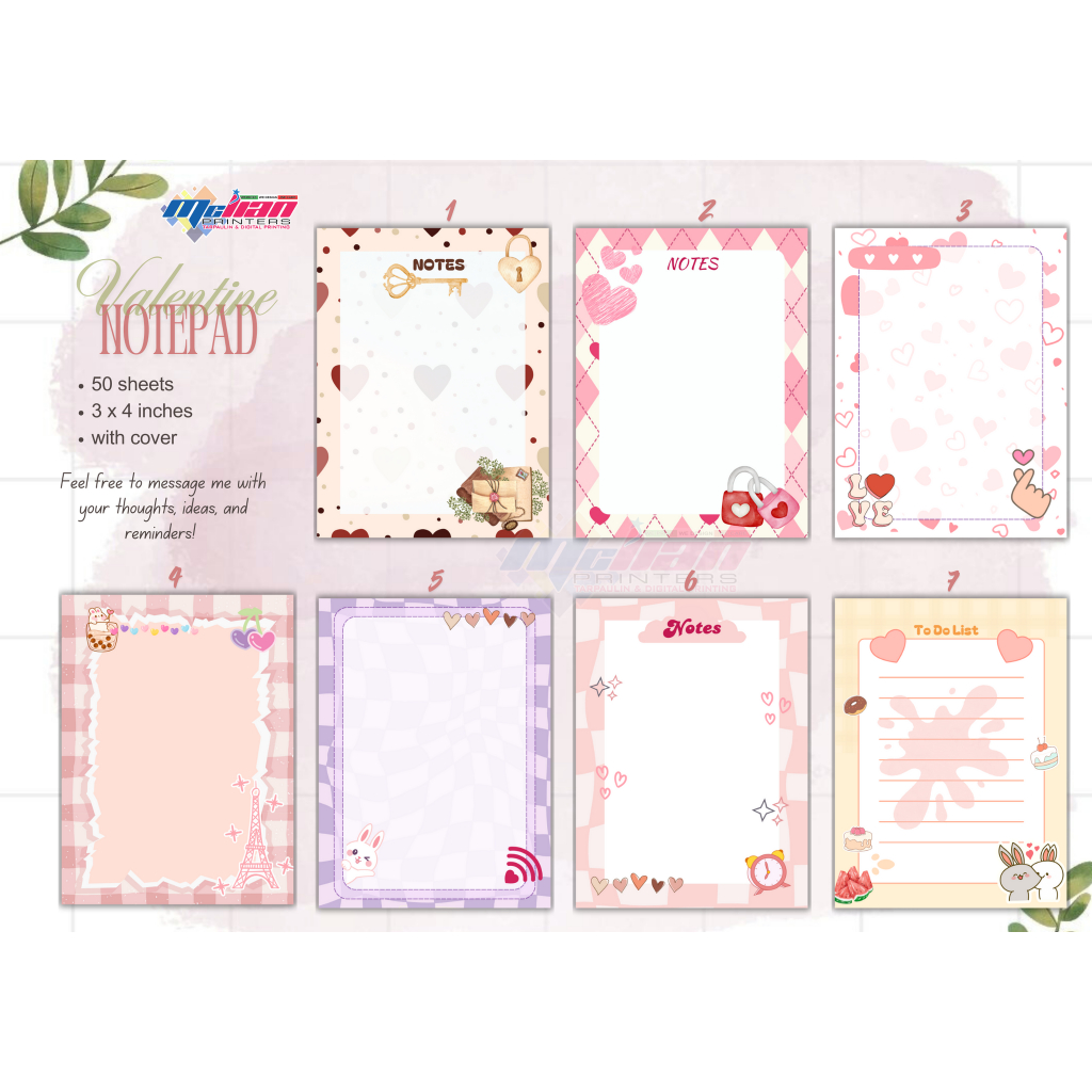PERSONALIZED Notepads with COVER - 3x4 inches | Shopee Philippines