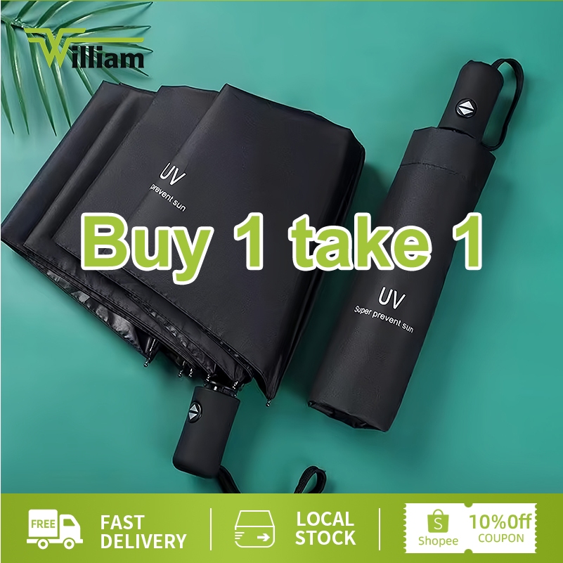 Umbrella Rain Umbrella Buy 1 Take 1 Automatic/Manual Umbrella Folding ...