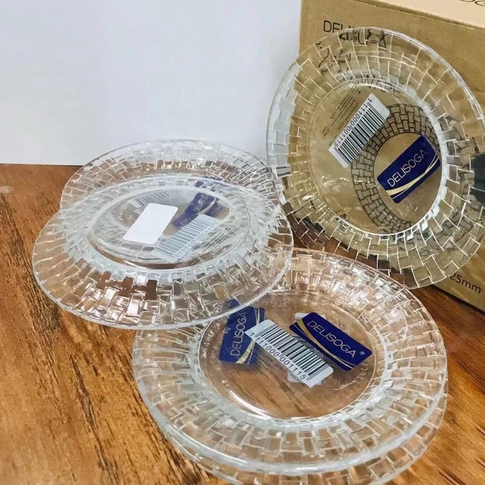 LG EQ3002-1 DELISOGA Small Glass Plate Mini Plate for Cake Glass Saucer ...