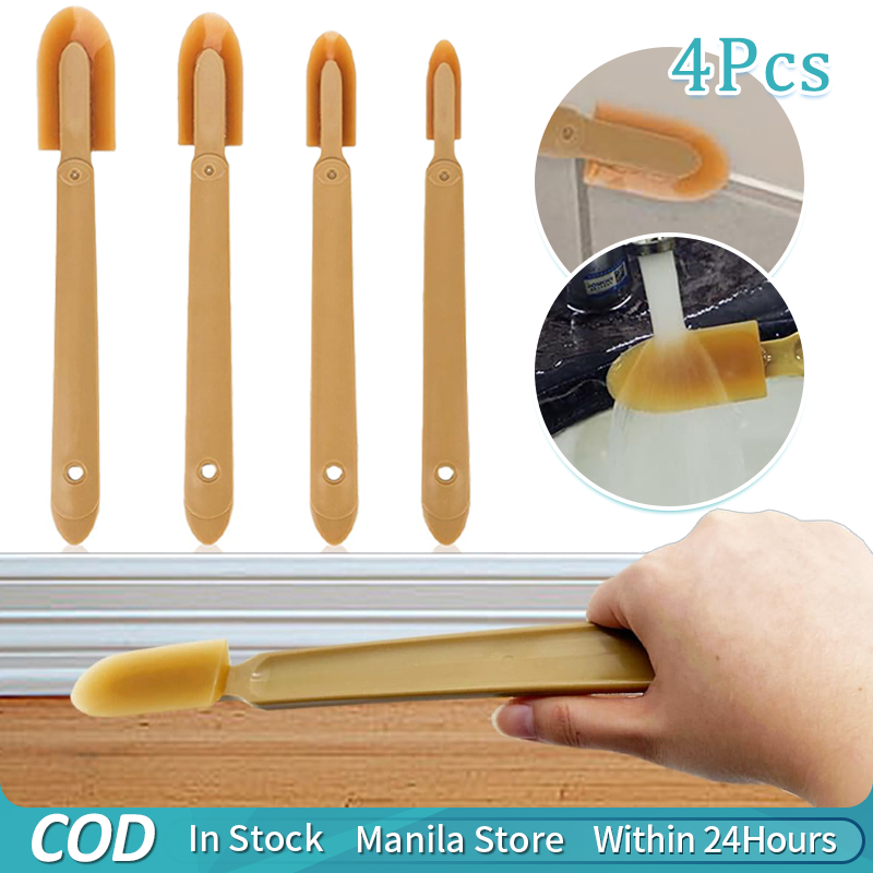 4pcs Rubber Caulking Tool, Reusable Sealant Spatula Spreader 4 Sizes ...