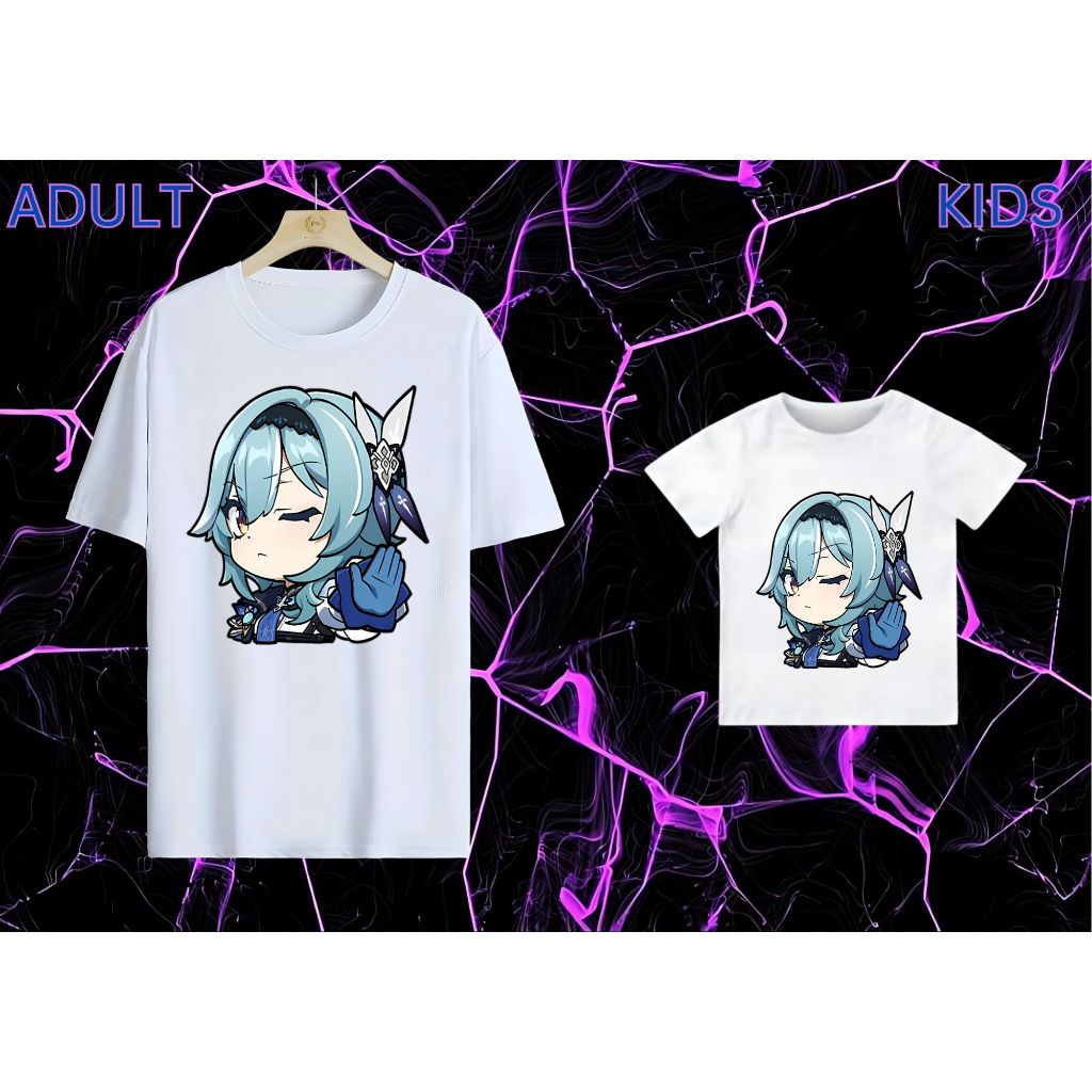 Genshin Impact Eula Official In Game Chat Sticker T-shirt Print ...
