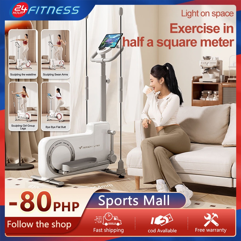 Elliptical machine with Intelligent resistance knob Liftable armrest ...