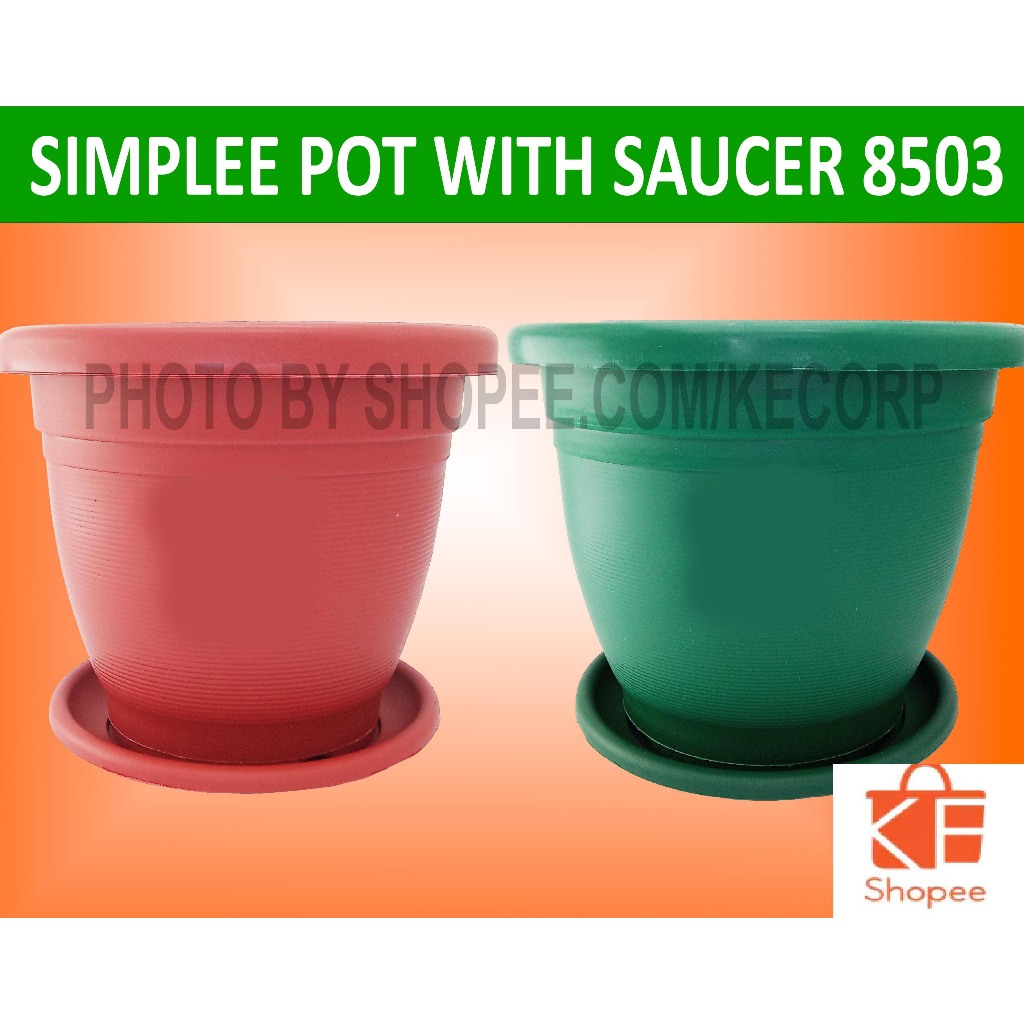 Plant Pot or Flower Pot 33cm Wide Opening x 30cm Deep (Brown/Green ...