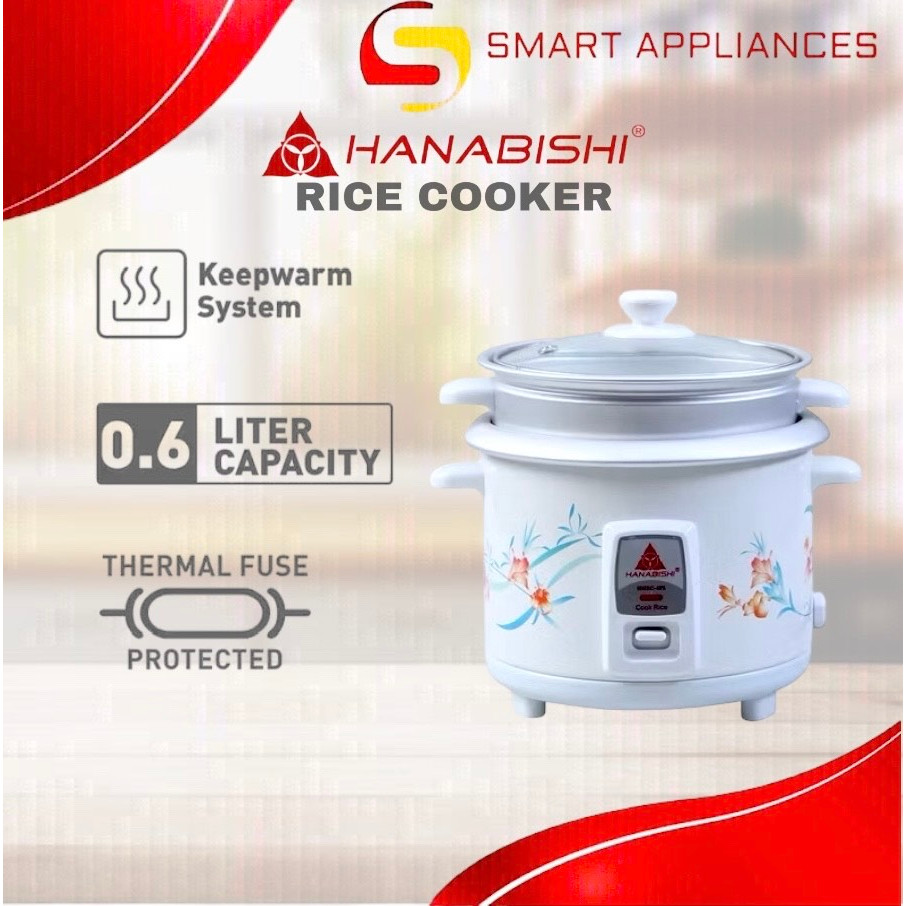 Hanabishi Rice Cooer 0.6 Liter HHRC6FS Automatic rice cooker with keep ...