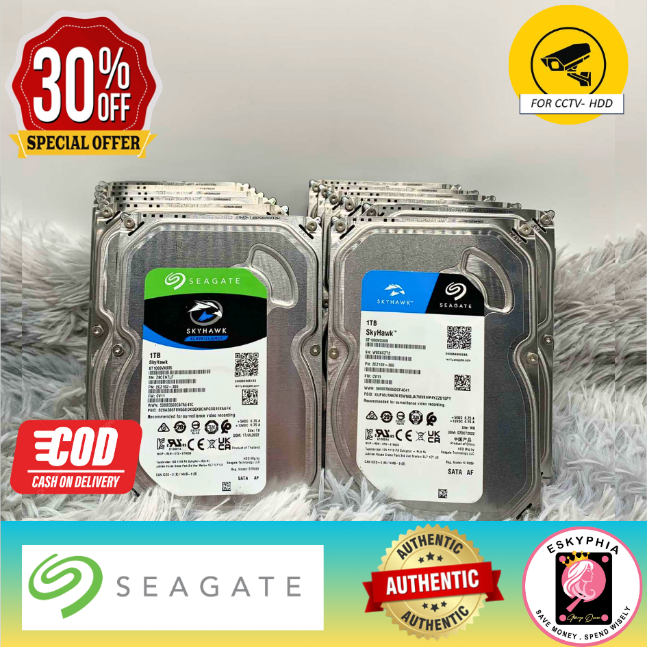 1TB Seagate Skyhawk CCTV Surveillance Hard Disk Drive (for CCTV) SATA 3 ...