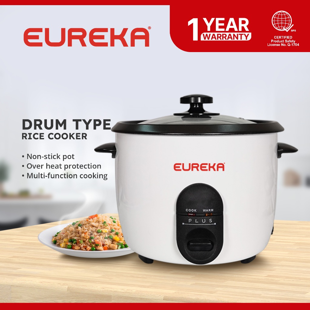 Eureka Rice Cooker Drum Type EDR LP 1.0L P | 1.5L P | 1.8L P | Shopee Philippines