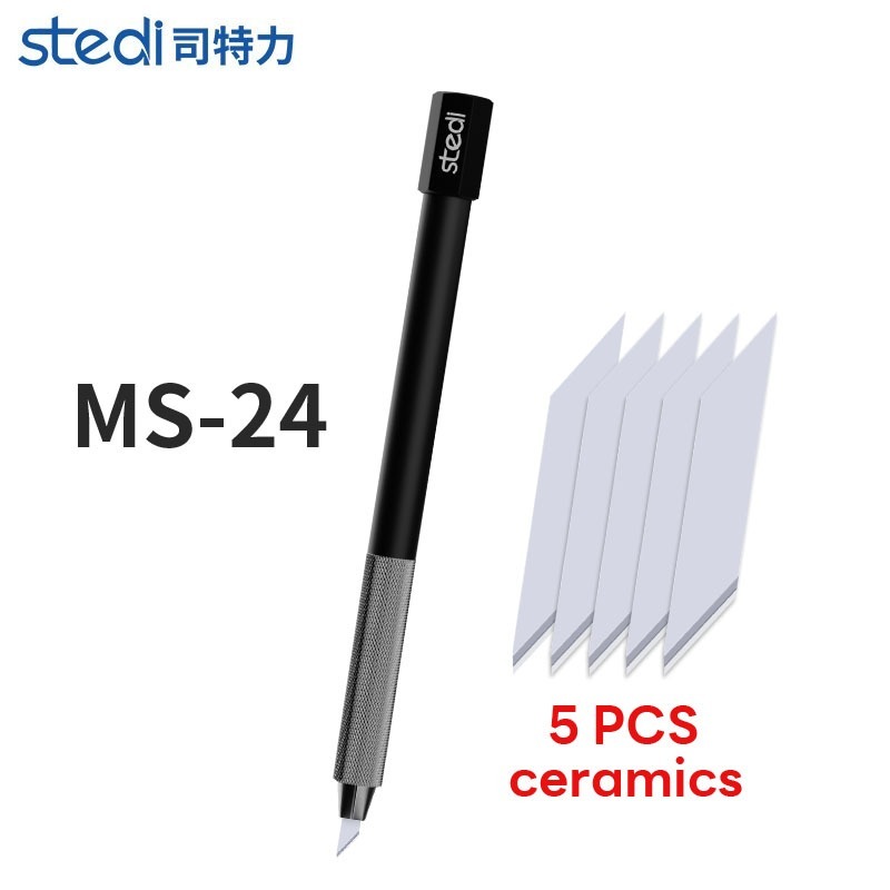 [hobbyalley] STEDI MS-24 CERAMIC CRAFT KNIFE (BLACK/BLUE) | Shopee ...