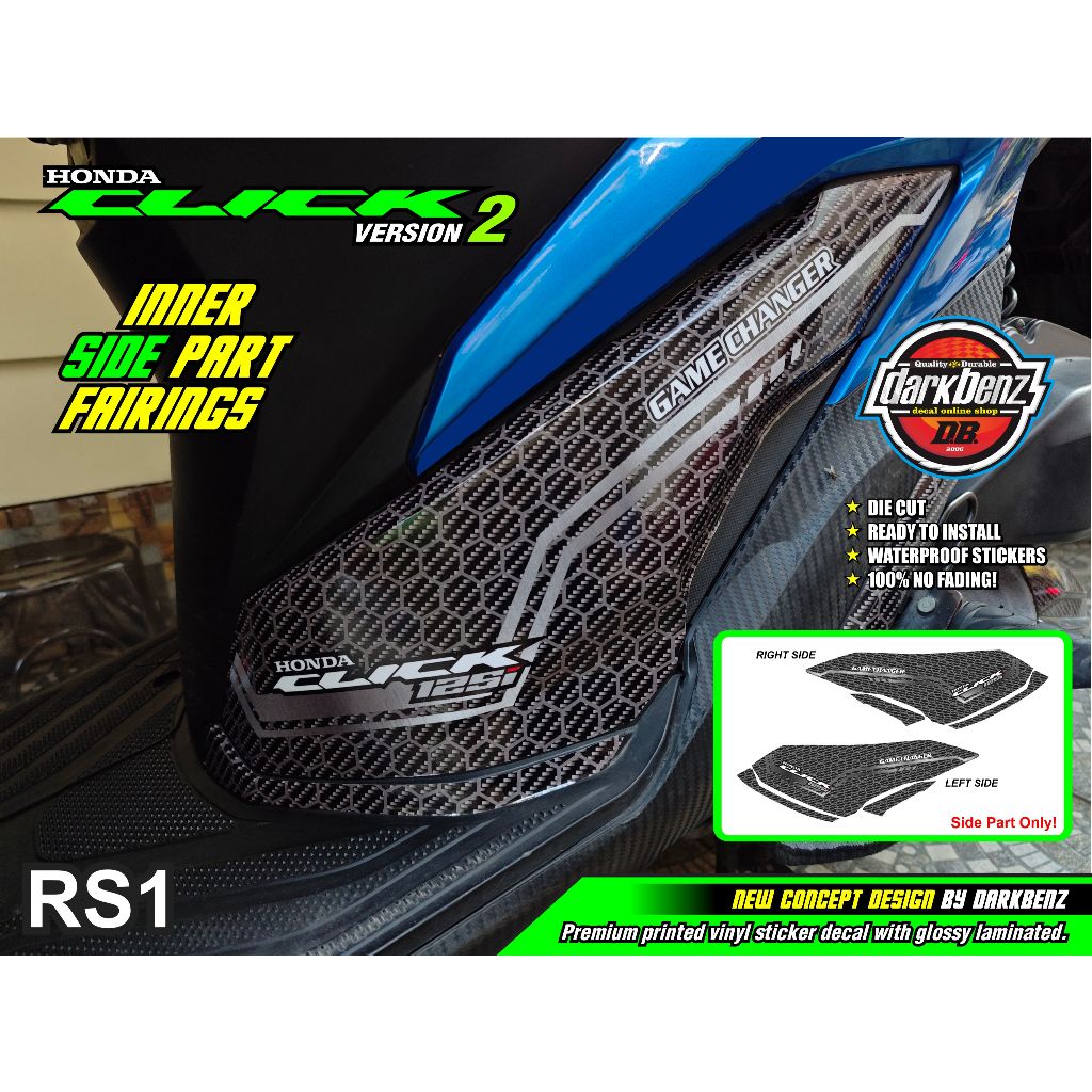 Honda Click Version 2 New Concept Quality Printed Sticker Decals ...