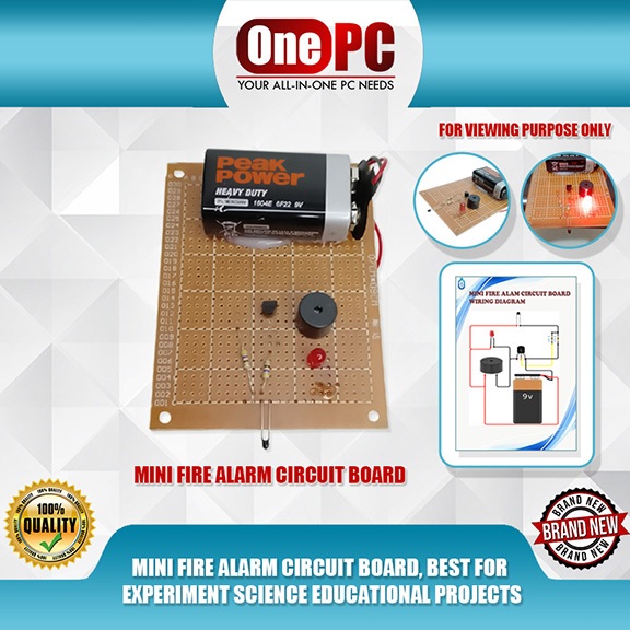 ONE PC MINI FIRE ALARM CIRCUIT BOARD, BEST FOR EXPERIMENT SCIENCE ...