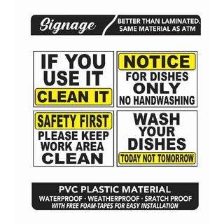 Shop clean as you go signage for Sale on Shopee Philippines
