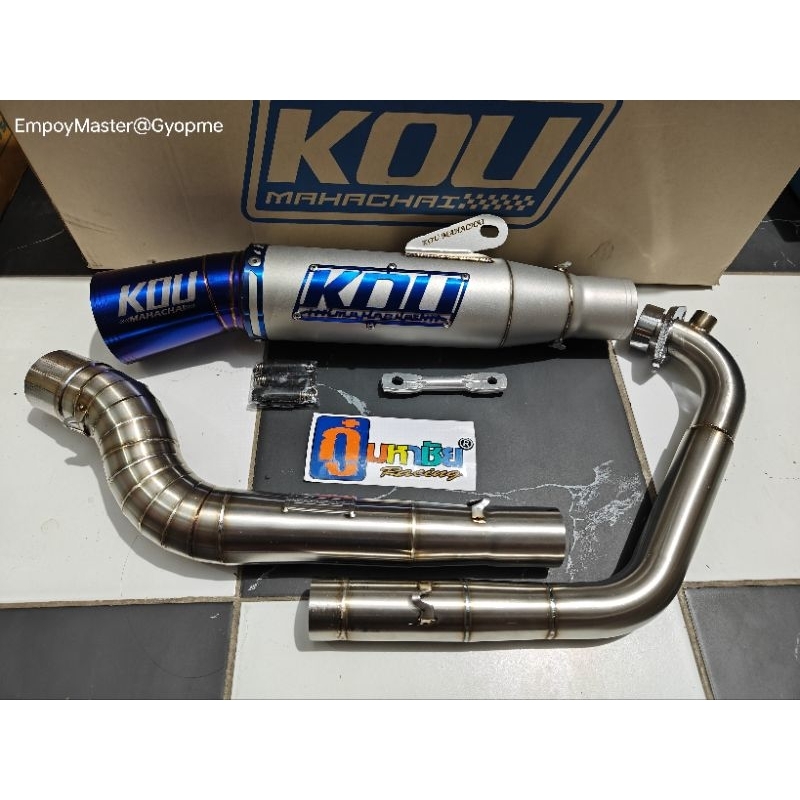 KOU Race pipe v2 sand blasted Raider Carb Fi, Sniper150, Rs150 | Shopee ...