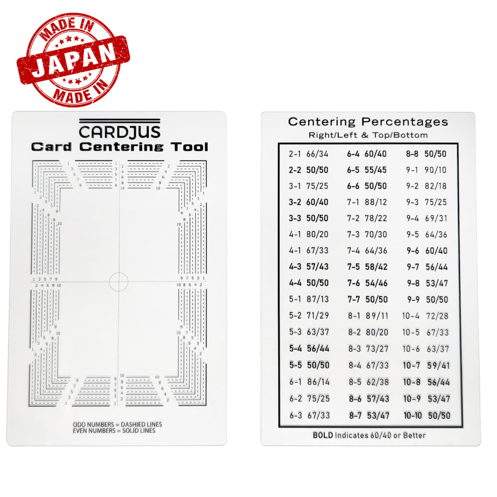 CARDJuS Card Grading / Centering Tool for PSA BGS SGC CGC MADE IN JAPAN ...