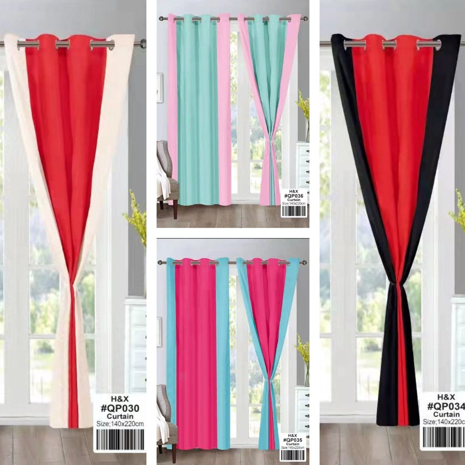 COD Living Room Windows Curtain With Ring Door Curtains Home Decoration ...