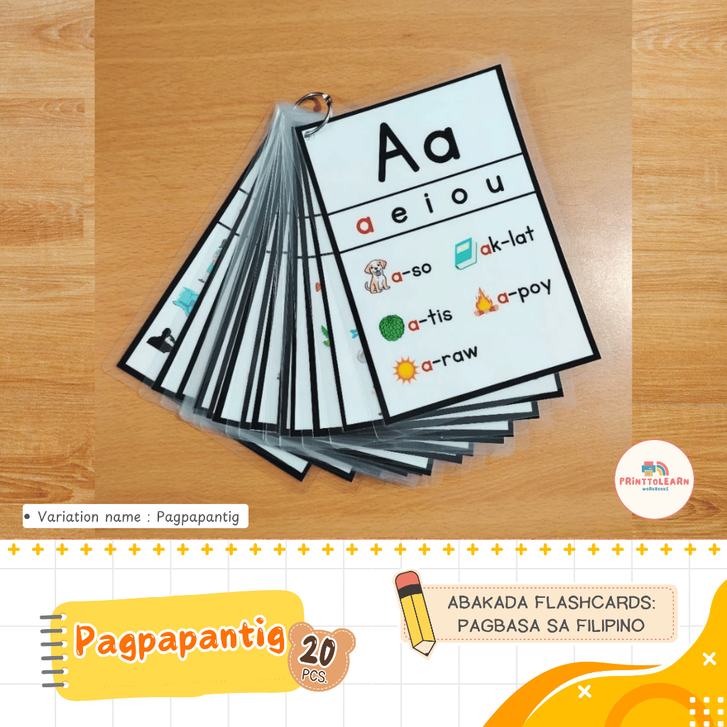 ABAKADA Flashcards: Pagbasa sa Filipino, ALPABASA Alpabetong Tagalog ...