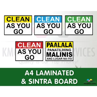 Shop clean as you go signage for Sale on Shopee Philippines
