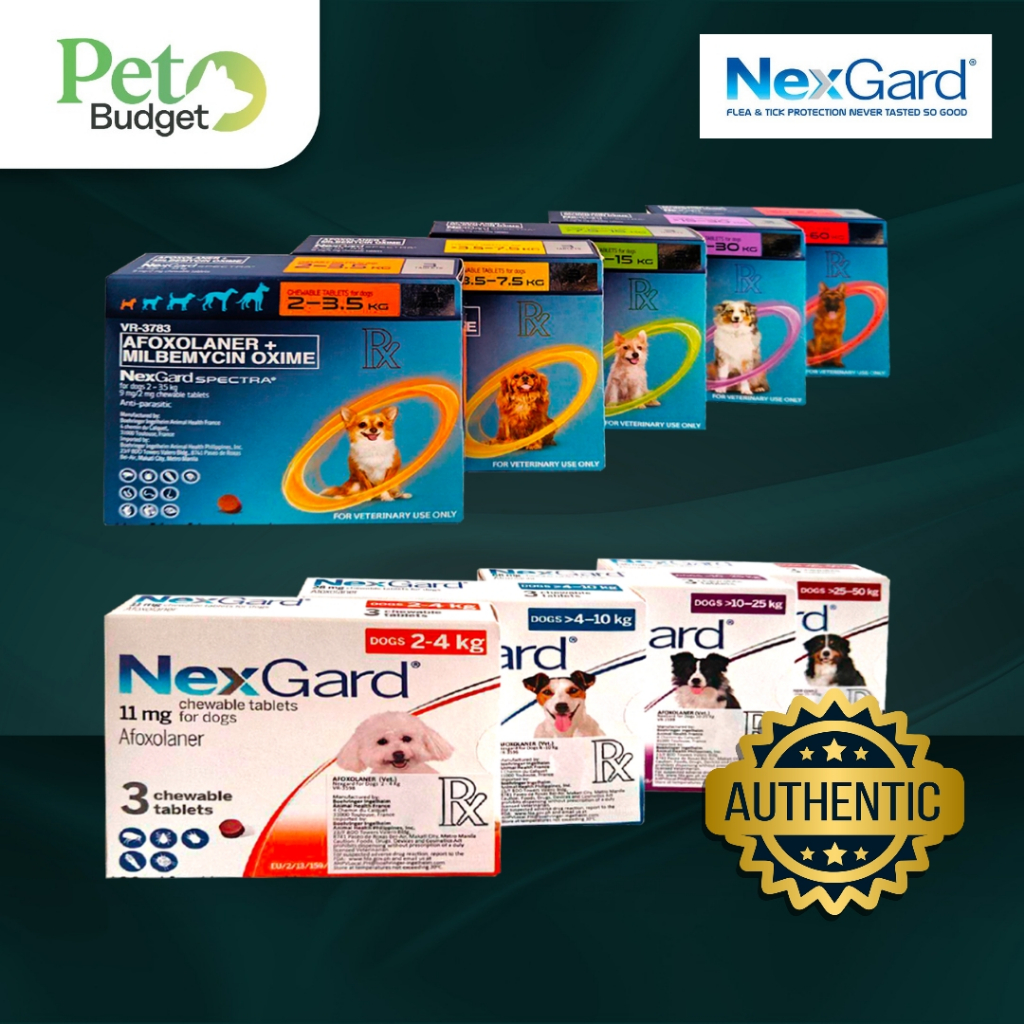 NexGard and NexGard Spectra Chewable Tablet PER BOX (with Sticker) I ...