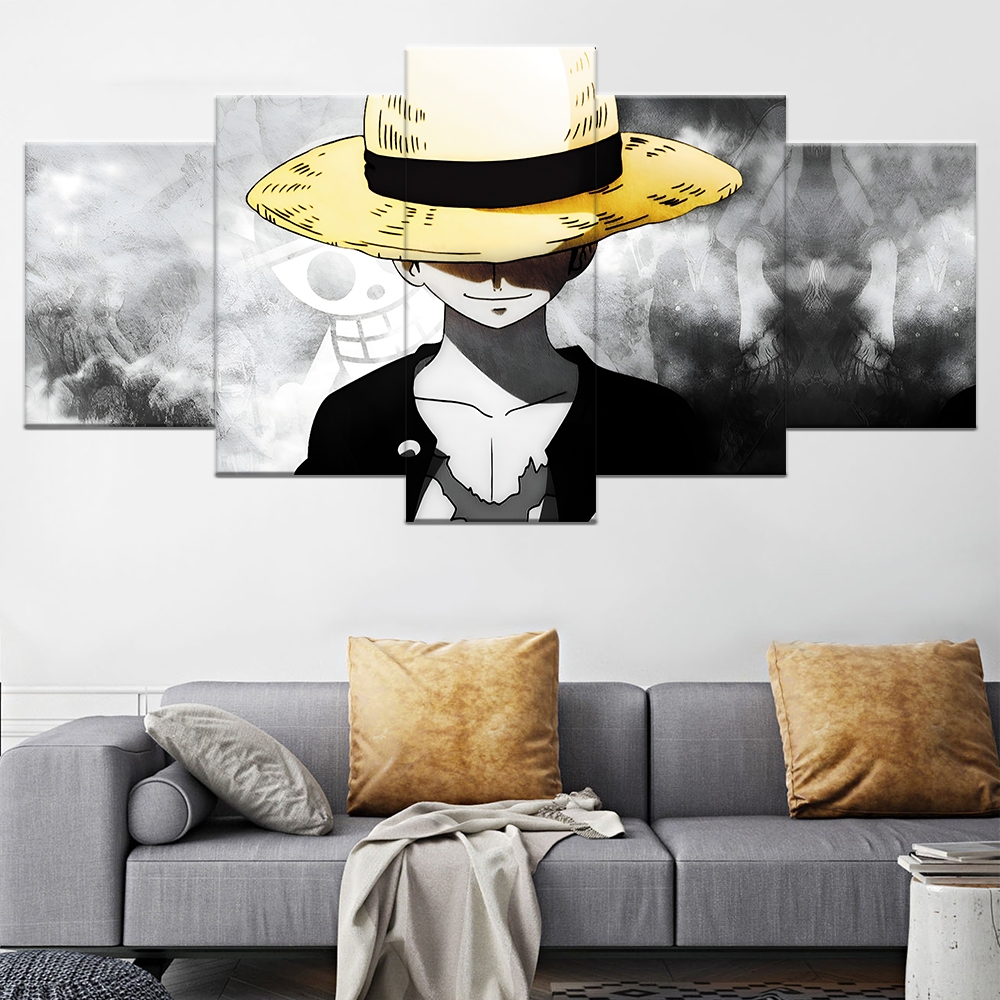 ONE PIECE Anime Wall Decoration 5 Pieces Posters Room Walls Sticker ...