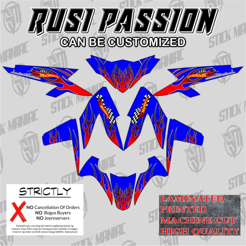 High quality decals for Rusi Passion,,,Hot wheels Edition | Shopee ...
