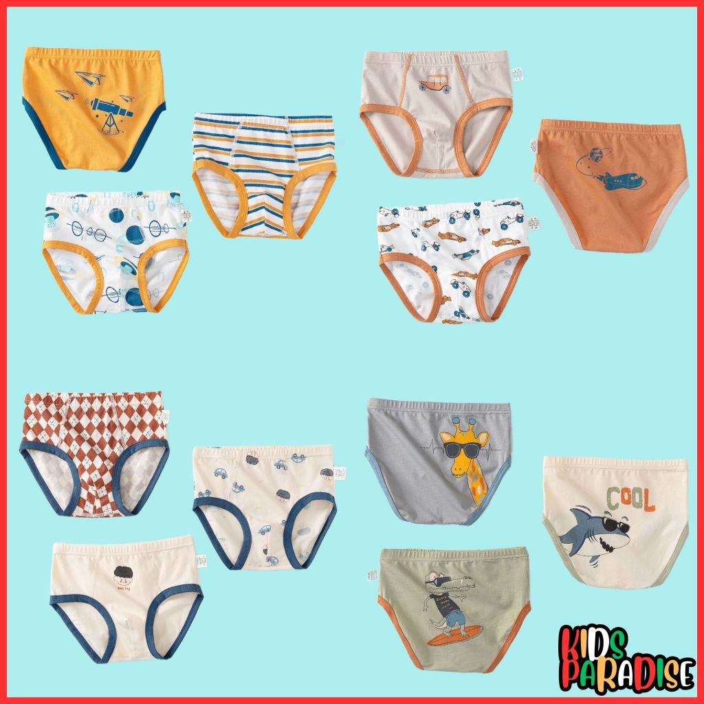 Kids' 3in1 Briefs- Soft, Breathable, Elastic Waistband, Hypoallergenic for Boys (1-9Y) | Shopee ...