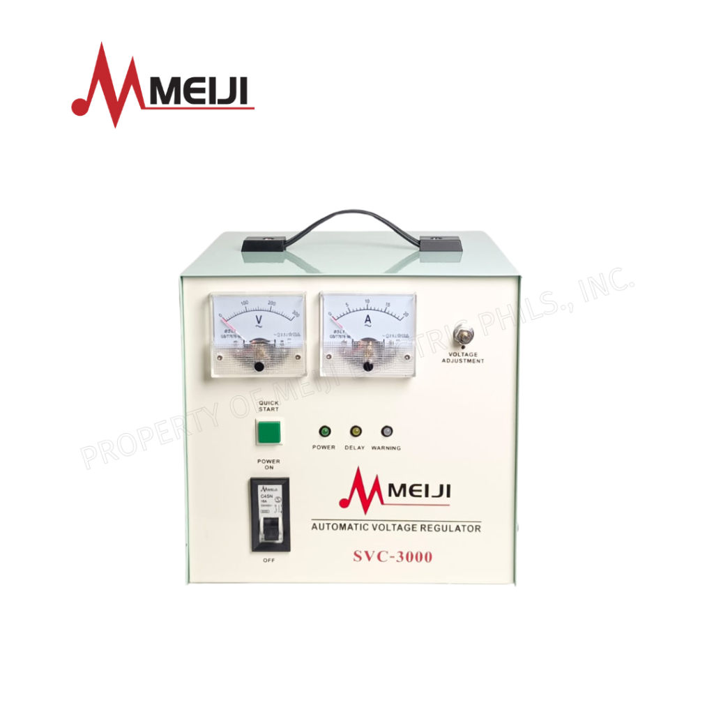 Meiji Automatic Voltage Regulator AVR Servo Motor Type 3000W Svc-3000 ...