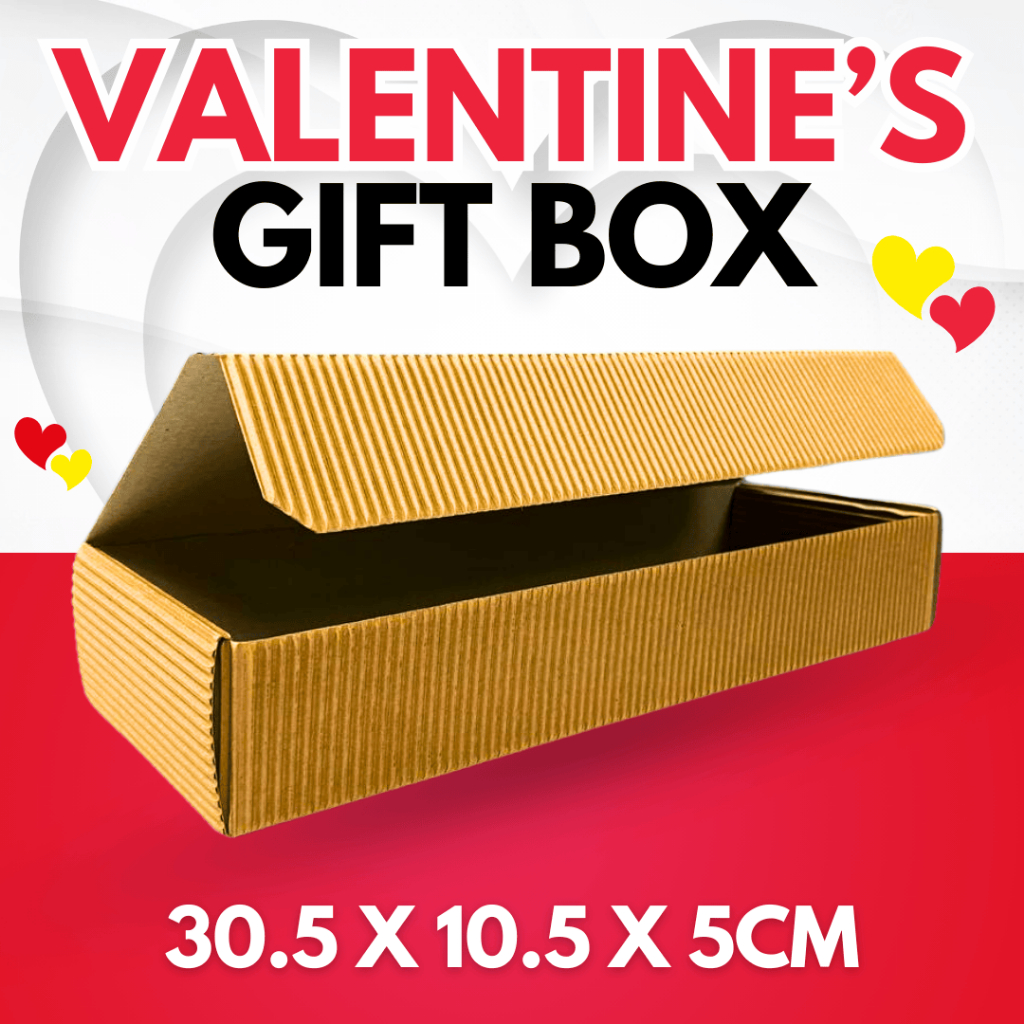 GIFT BOX | Single Face Cardboard | Mailer Type 30.5cm x 10.5cm x 5cm ...