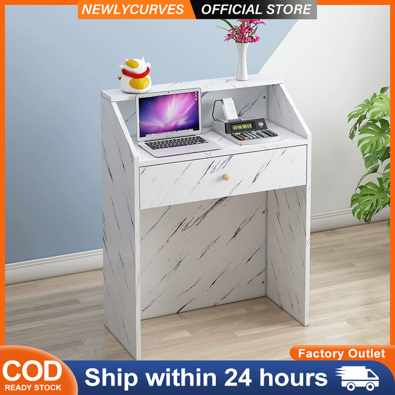 NEW - Cashier Reception Desk Modern Checkout Counter With Drawer For ...