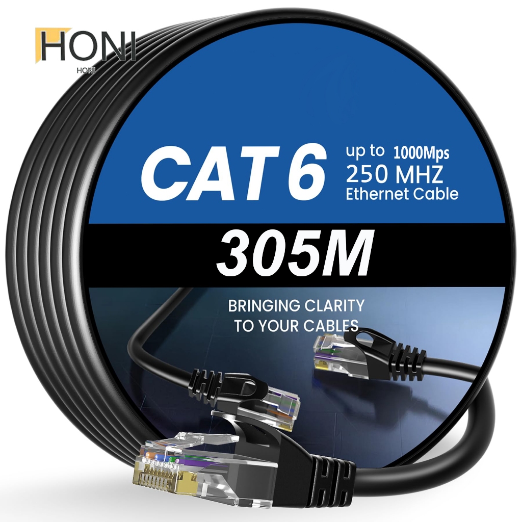HONI RJ45 Cable High-Quality Cat6 305m Ethernet Cable – Ideal for Home ...