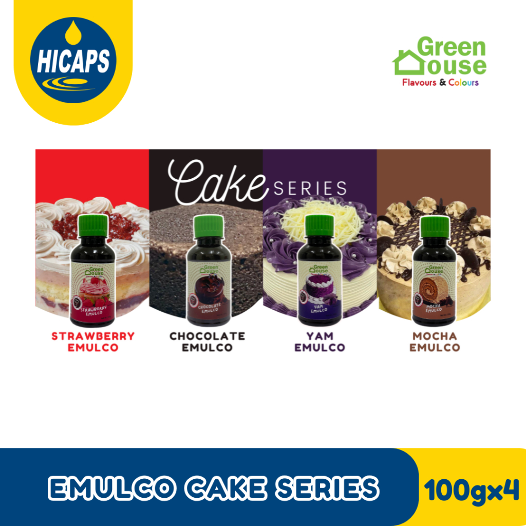 Emulco Cake Series - Flavors and Colors Included: Strawberry, Chocolate ...