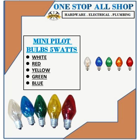 MINI PILOT BULB 5 WATTS DIFFERENT COLORS | Shopee Philippines