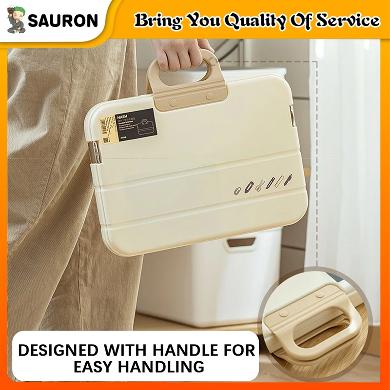 Plastic File Folder With Lock Handle Portable Box File Waterproof ...