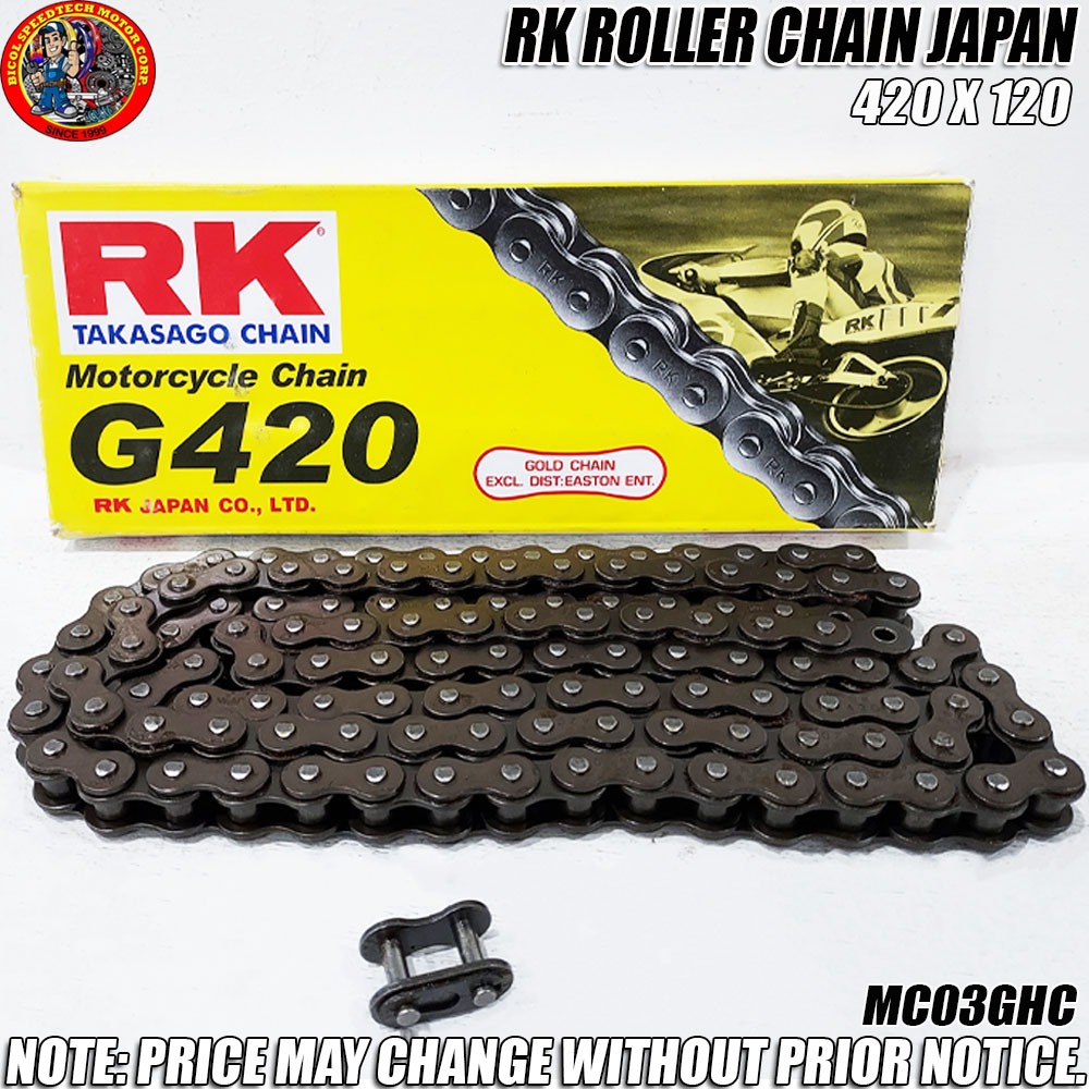 RK ROLLER CHAIN JAPAN 420 X 120L (MC03GHC) | Shopee Philippines