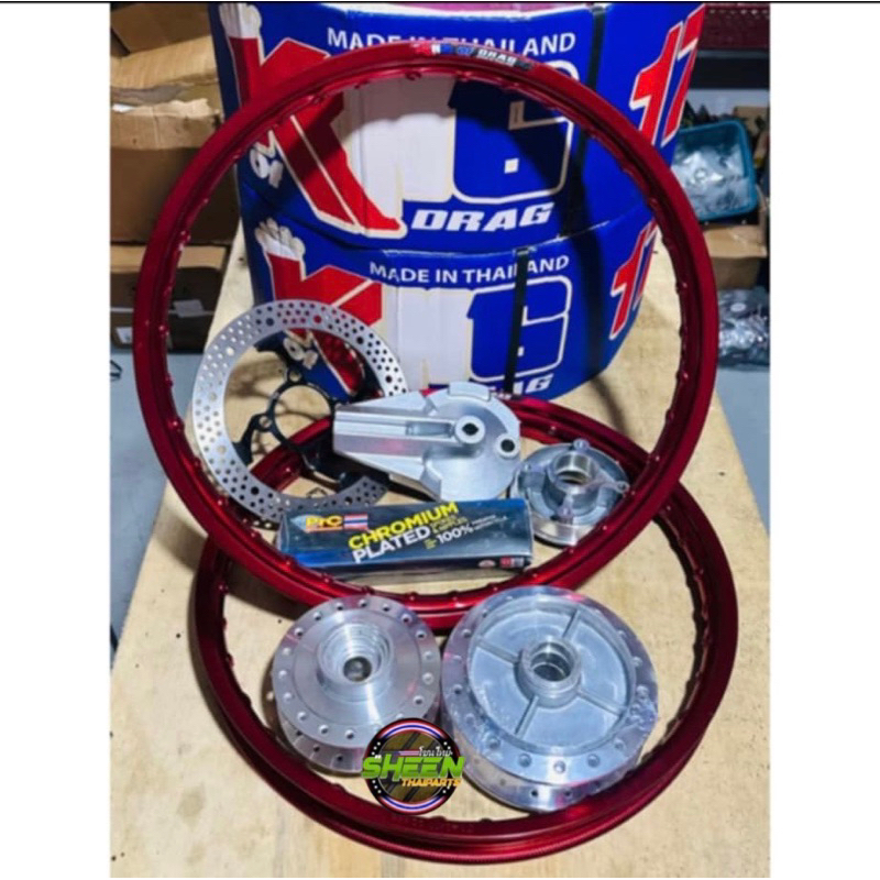 TAIKOM/KING DRAG RIM 1.4 PAIR WITH CROME HUB&RIOS SET | Shopee Philippines