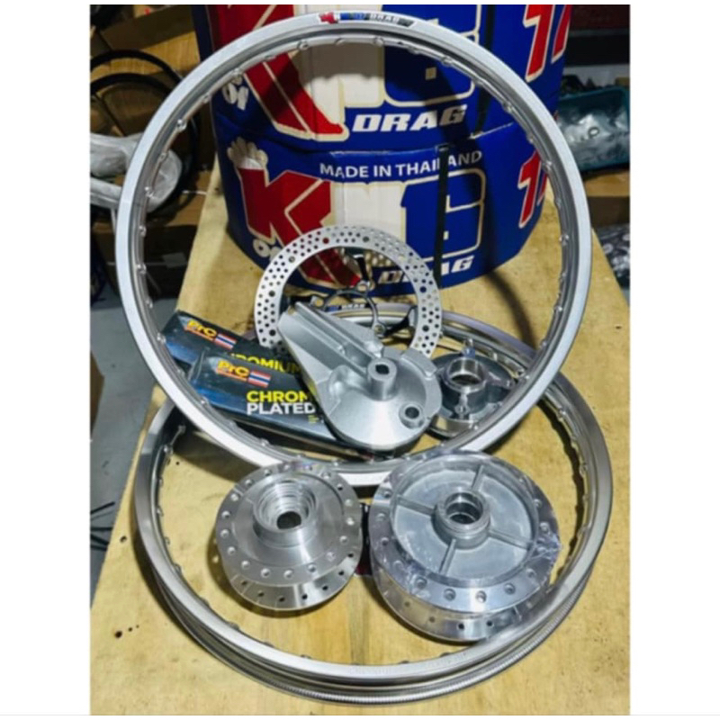 TAIKOM/KING DRAG RIM 1.4 PAIR WITH CROME HUB&RIOS SET | Shopee Philippines