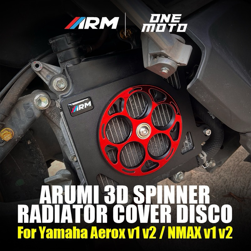 ARM 3D RADIATOR COVER Disco Type Spinner (For Yamaha Aerox v1,v2/ Nmax ...