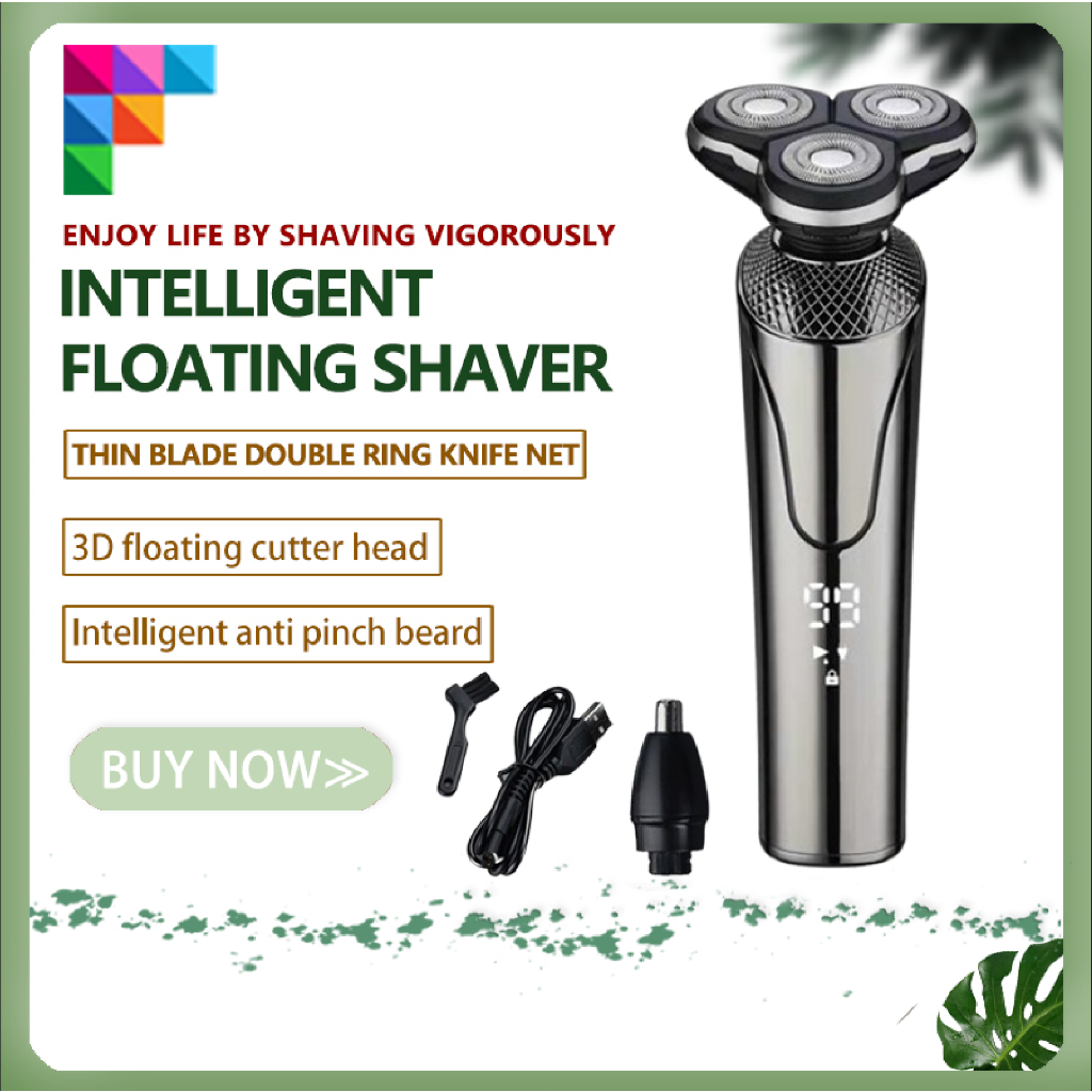 2in1 Multi-Function Electric Shaver for Men Rechargeable 3D Float Razor ...